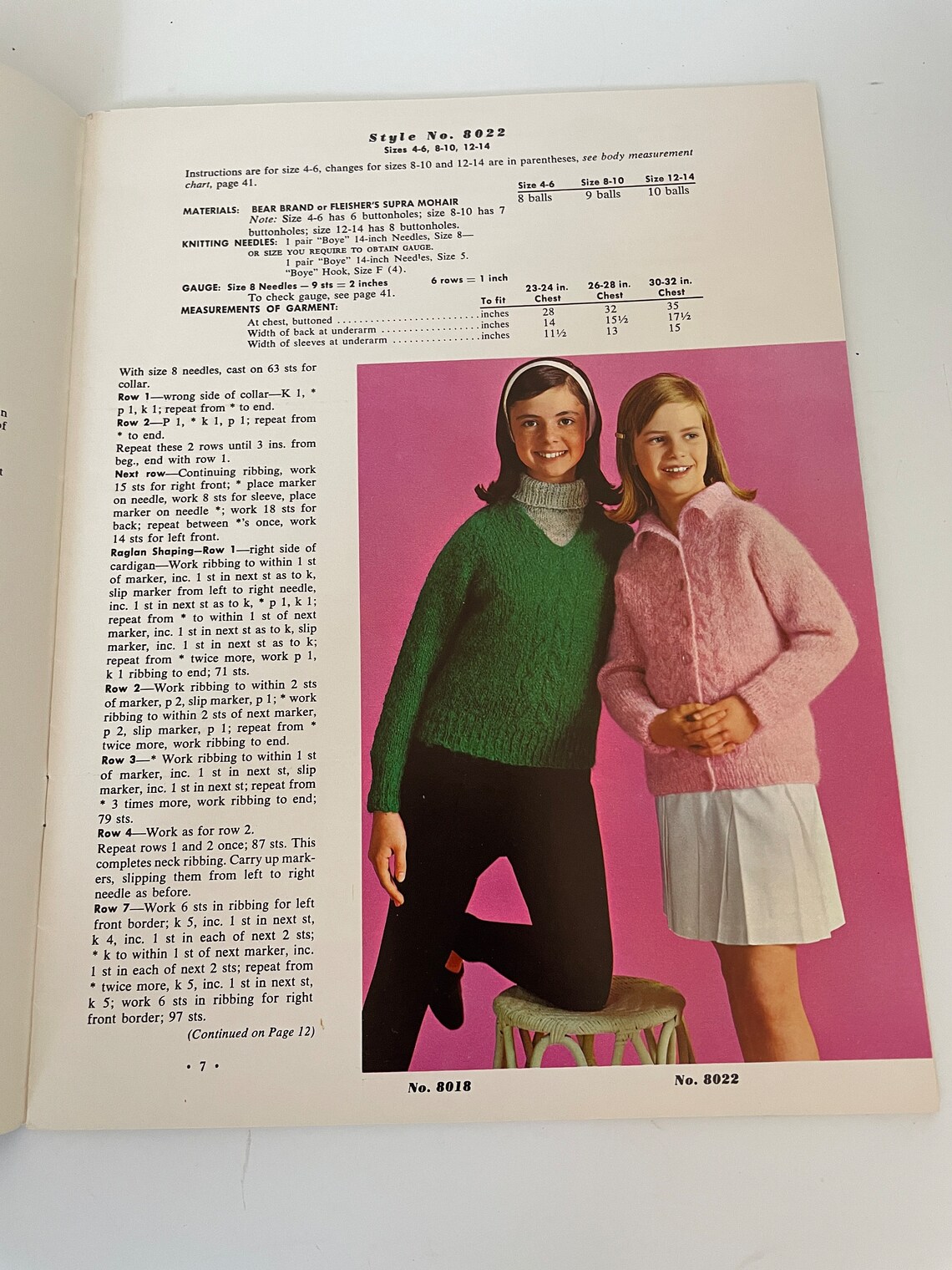 Vintage Raglans Knitting Pattern Instructions Book ~ Vol 80, 1964 ...