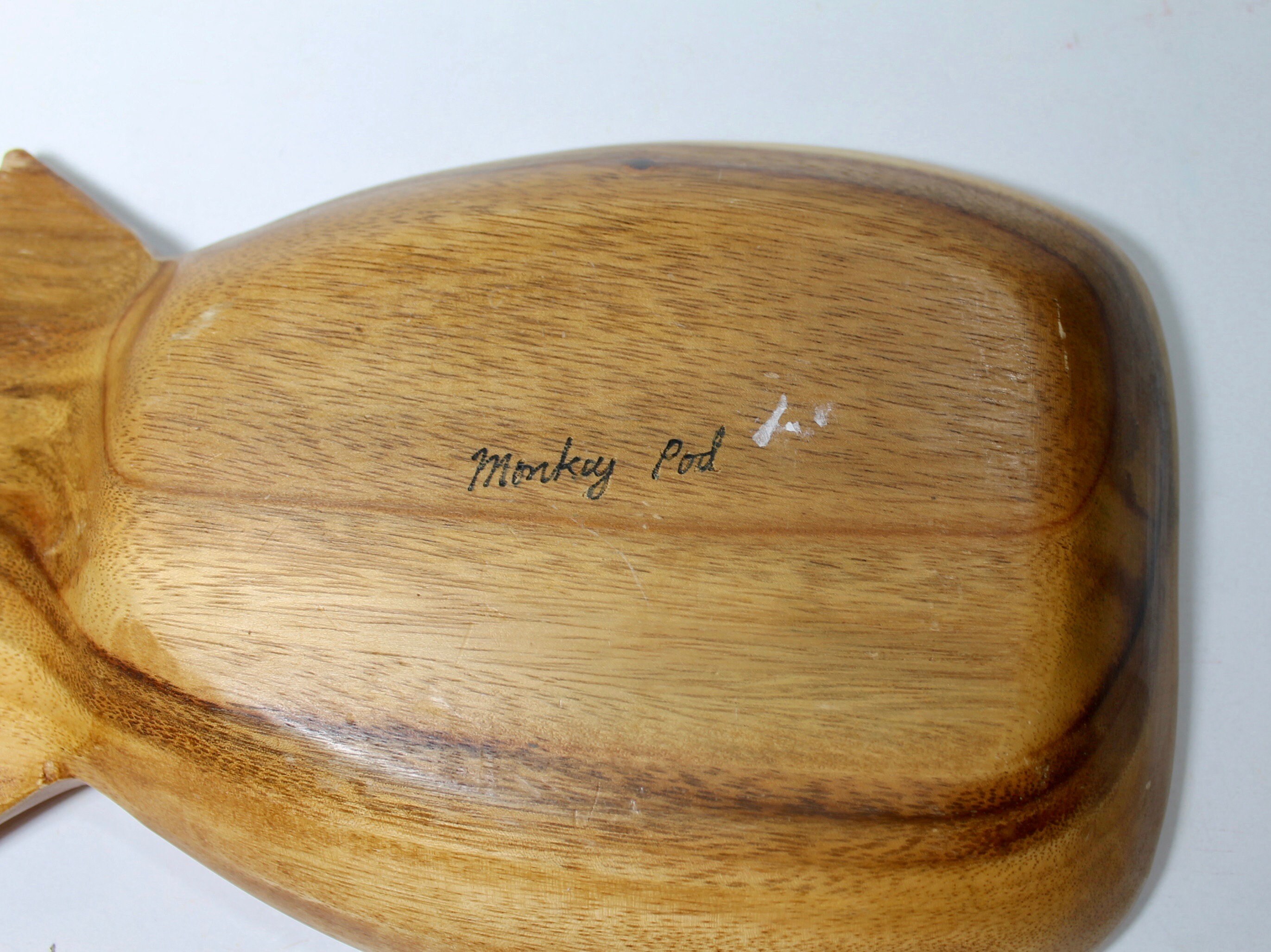 Vintage Monkey Pod Wood Divided Pineapple Serving Dish Tray - Etsy