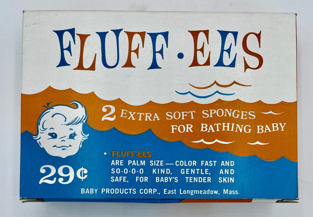 Vintage FLUFF-EES Extra Soft Baby Sponges New Old Stock NOS Original ...