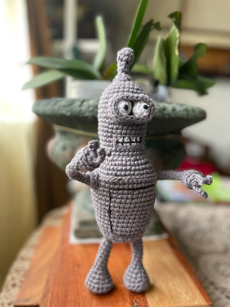 Handmade Crochet Bender Rodriguez Replica Toy - Etsy