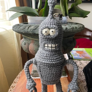 Handmade Crochet Bender Rodríguez Replica/ Futurama Bender Replica ...