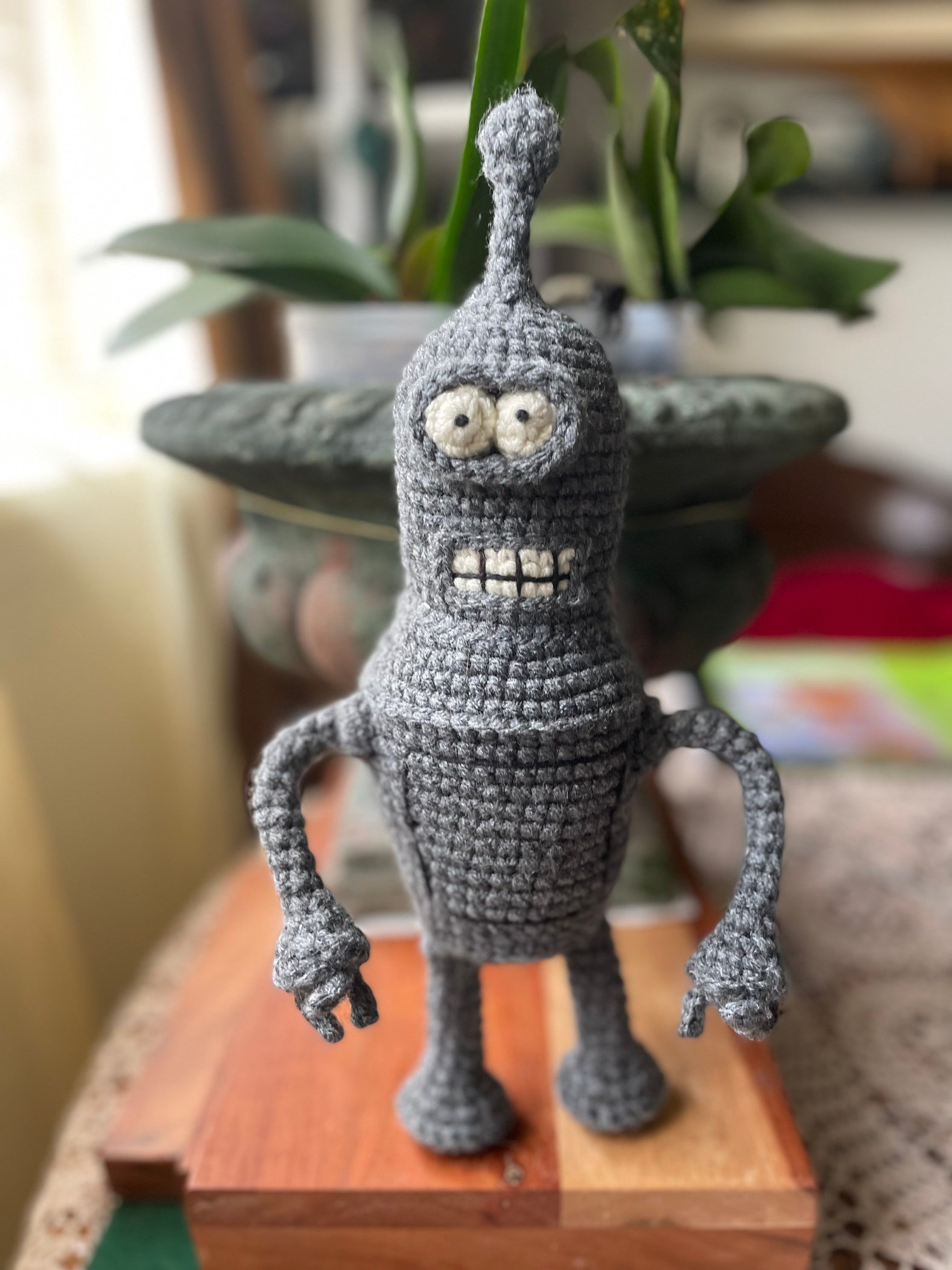 Handmade Crochet Bender Rodriguez Replica Toy - Etsy