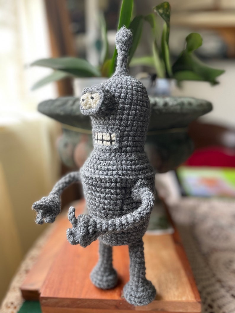 Handmade Crochet Bender Rodriguez Replica Toy - Etsy