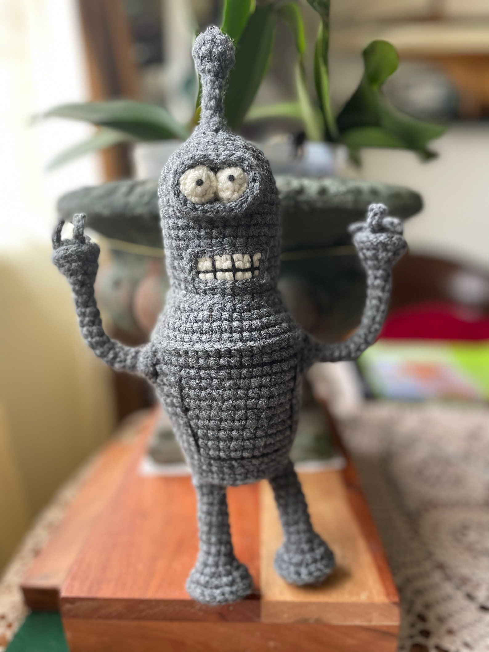 Handmade Crochet Bender Rodriguez Replica Toy - Etsy