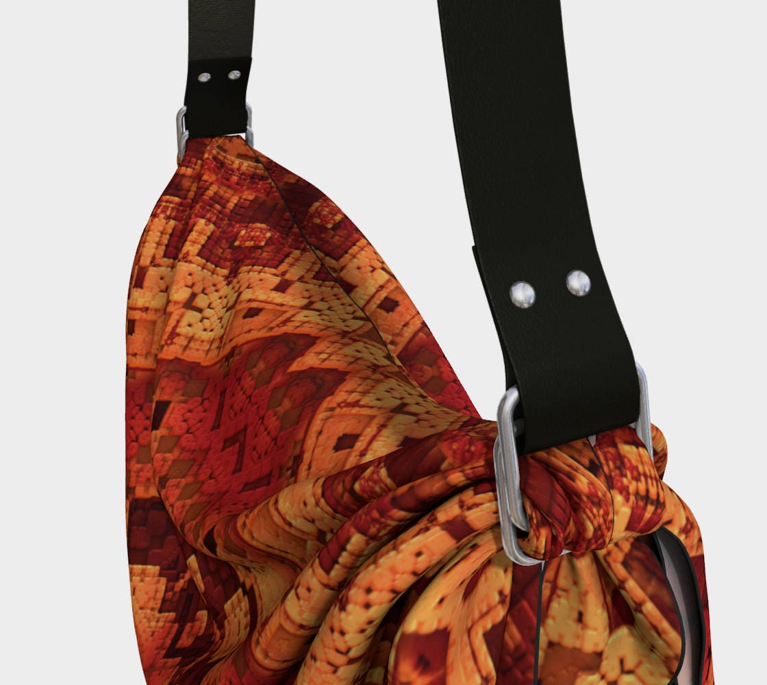 Design: Red/orange Mosaic Pattern Women's Tote Bag, Origami Bag, Bag ...