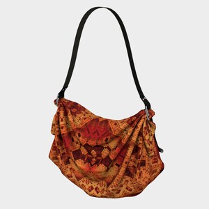 Design: Red/orange Mosaic Pattern Women's Tote Bag, Origami Bag, Bag ...