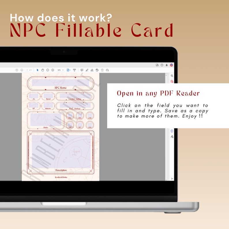 Witchy NPC Cards: Fillable Dnd 5e Template (digital Download) - Etsy