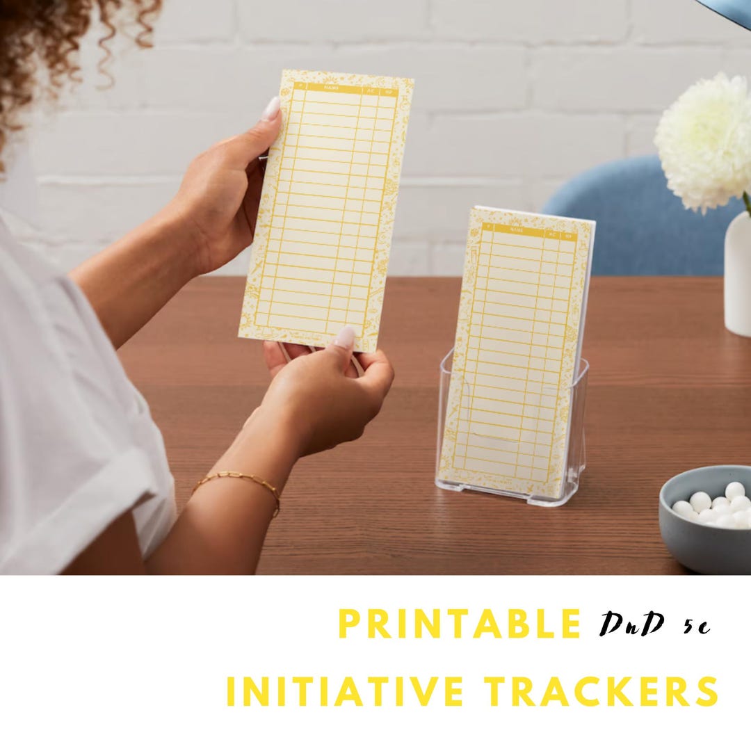 Fillable Custom Initiative Tracker Cards // RPG Digital Download ...