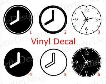 Clock Decal | Etsy