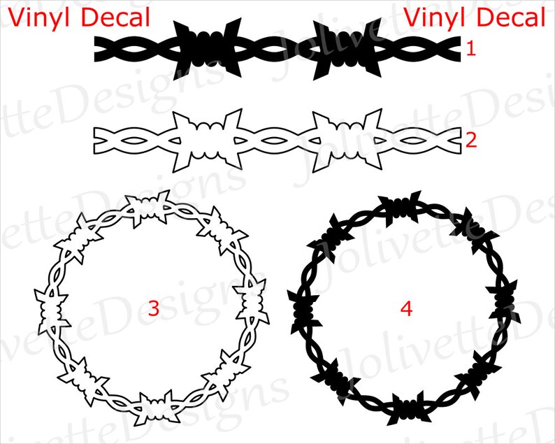 Barbed Wire Barb Spike Fence Decal Car Decal Laptop - Etsy