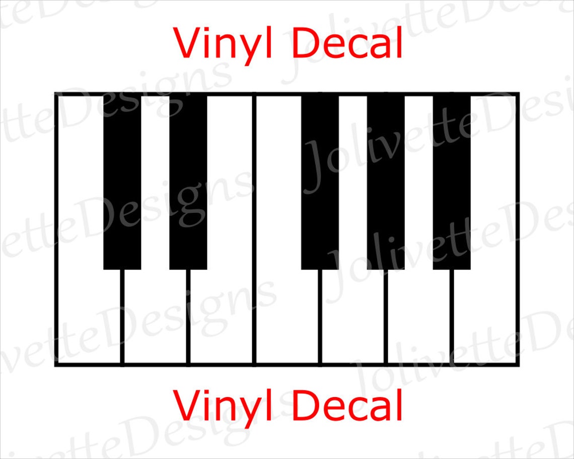 Piano Piano Keys Notes Music Keyboard Decal Car Decal - Etsy