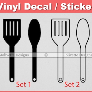 Spatula, Spoon, Utensils, Cooking, Chef, Kitchen, Decal, Car Decal ...