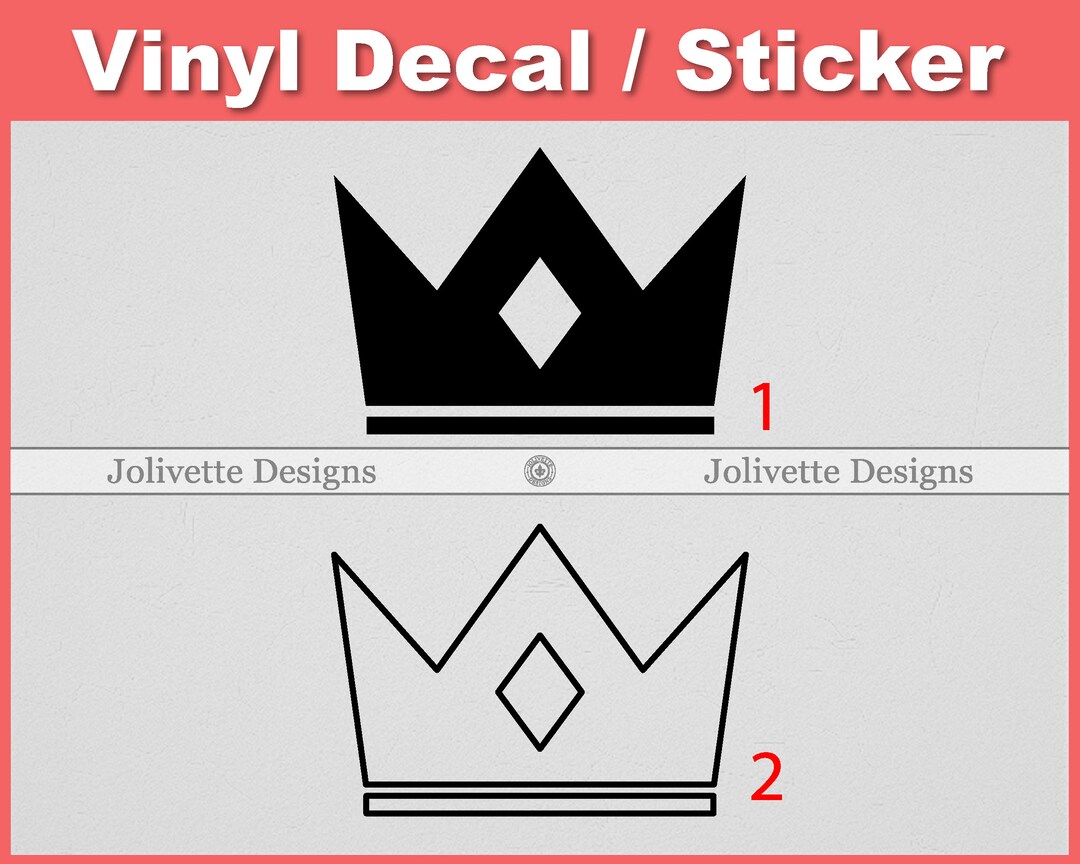 Simple Crown, King, Queen, Royal, Diamond, Princess, Decal, Car Decal ...