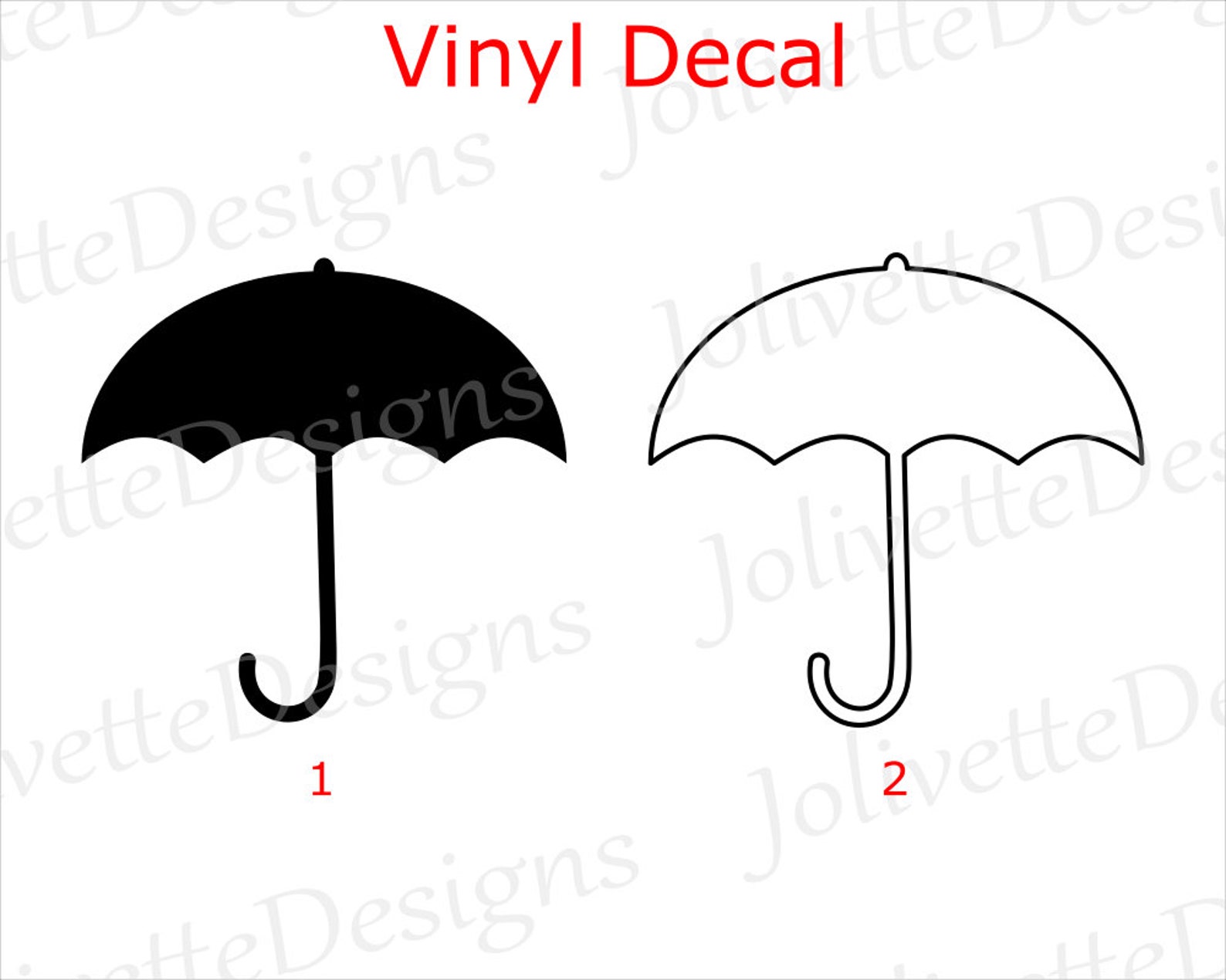 Umbrella Rain Shade Umbrellas Storm Decal Car Decal | Etsy