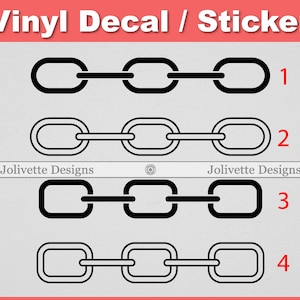 Chain, Chains, Loops, Round, Square, Decal, Car Decal, Laptop Decal ...