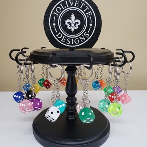 Handmade Dice Keychain, Single D6 Die Keyring, Casino, Gambling, Gaming ...