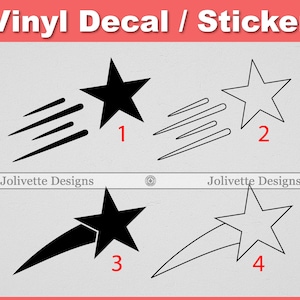 Shooting Star, Falling Star, Stars, Space, Decal, Car Decal, Laptop ...