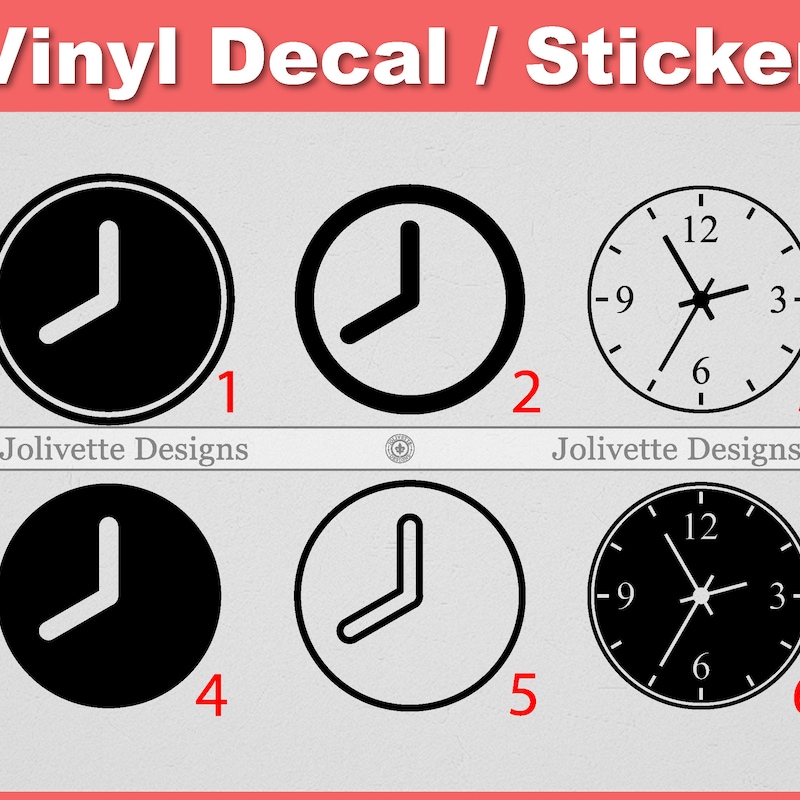 Clock Wall Decals - Etsy