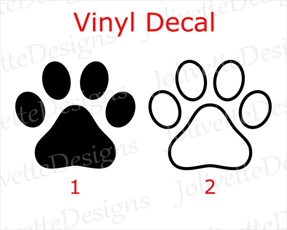 Paw Print Bulldogs Dog Lover Animal Decal Car Decal | Etsy