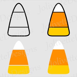 Candy Corn Candies Halloween Trick or Treat Clip Art - Etsy