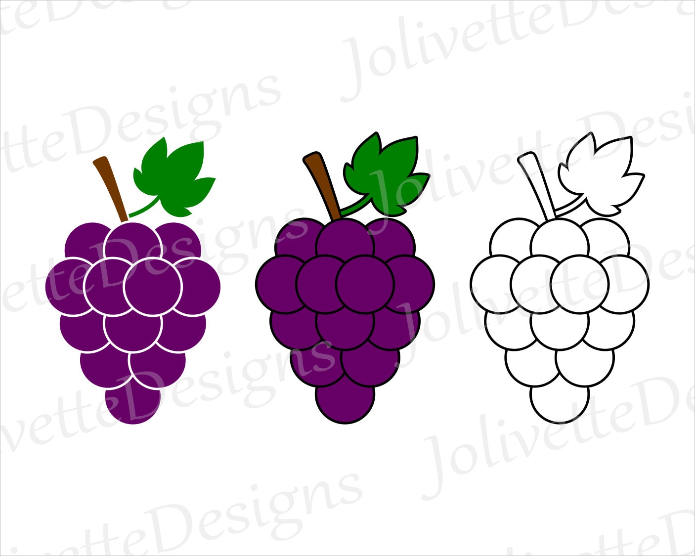 Red Grapes Vs Purple Grapes Clipart