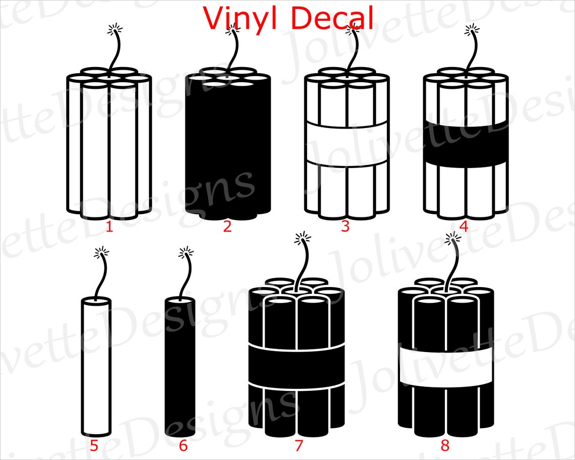 Dynamite Bomb Explosive Explosion Fuse Sticks Decal Car - Etsy