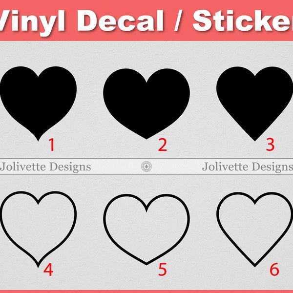 Heart Car Decal - Etsy