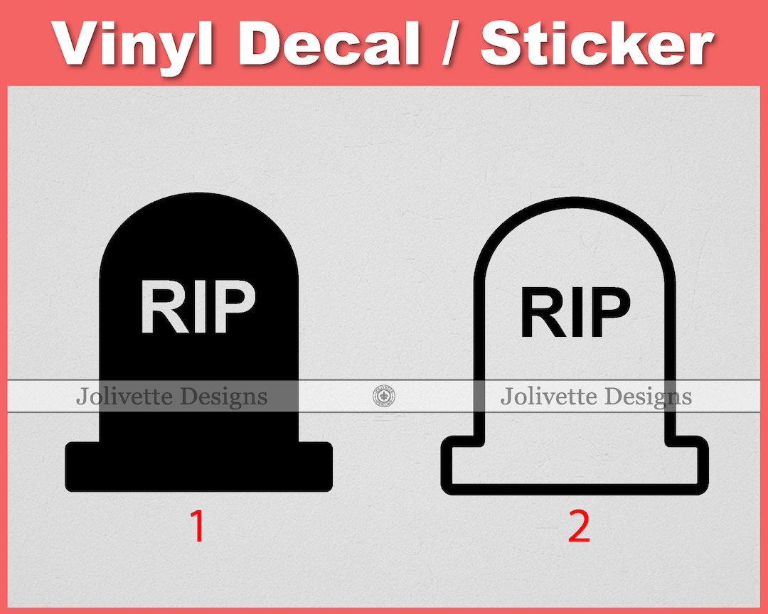Tombstone, Headstone, Gravestone, RIP, Grave, Decal, Car Decal, Laptop ...