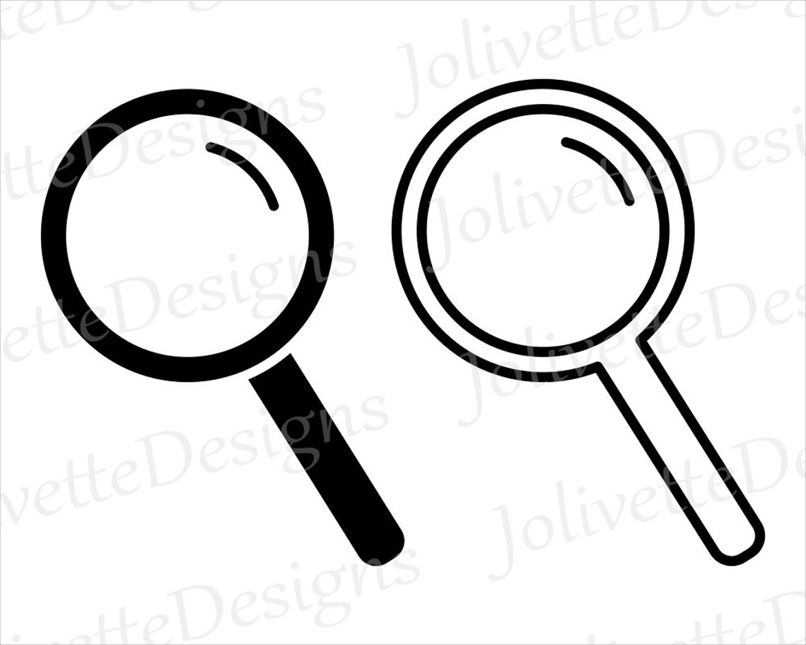 Magnifying Glass Detective Spyglass Mirror Clip Art - Etsy
