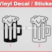 Beer, Root Beer, Mug, Glass, Bubbles, Decal, Car Decal, Laptop Decal ...