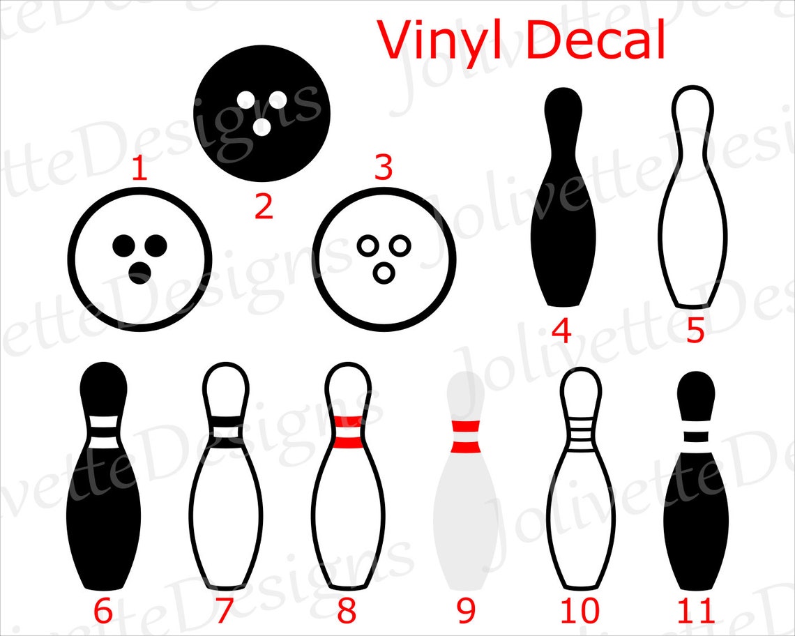 Bowling Bowling Ball Bowling Pin Sports Bowl Decal Car - Etsy