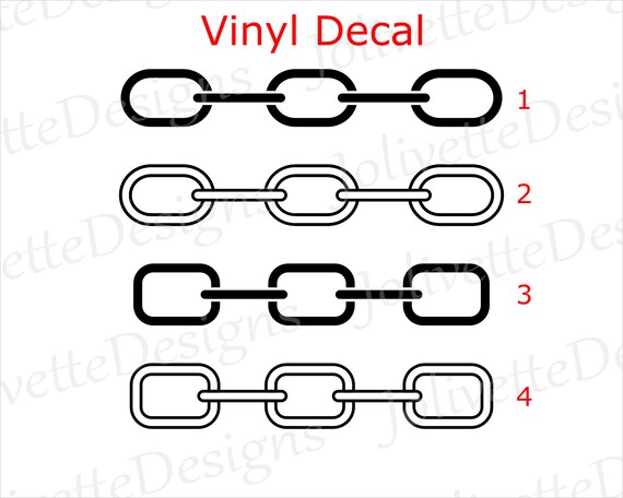 Chain Chains Loops Round Square Decal Car Decal Laptop - Etsy