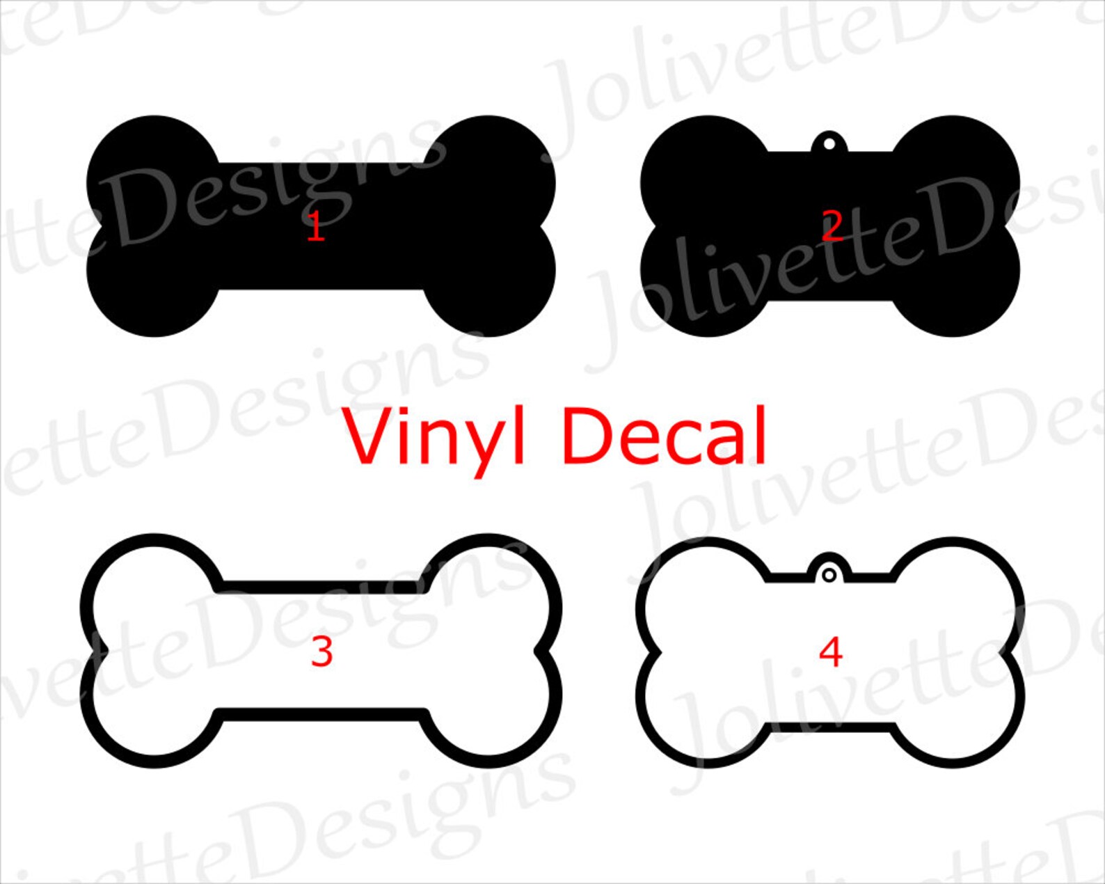 Bone Dog Dog Bone Tag Dog Tag Bones Decal Car Decal - Etsy