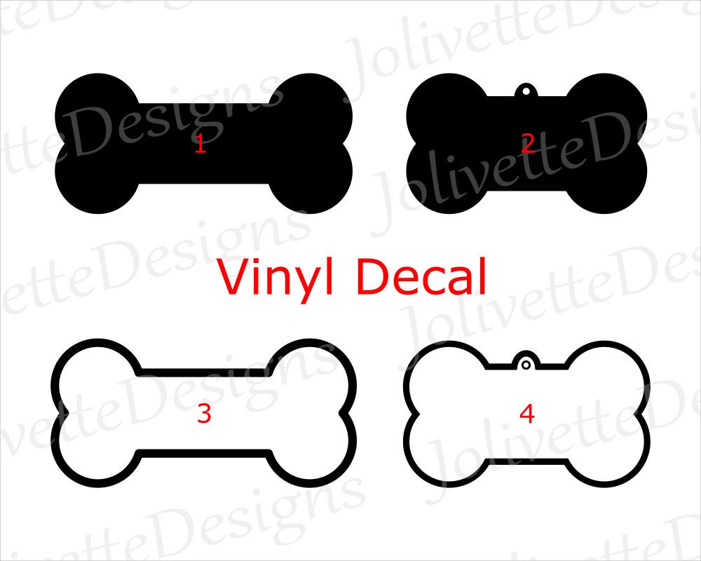 Bone Dog Dog Bone Tag Dog Tag Bones Decal Car Decal | Etsy