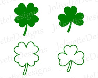 Shamrock Clover Three Leaf Four Leaf St Patricks Day | Etsy