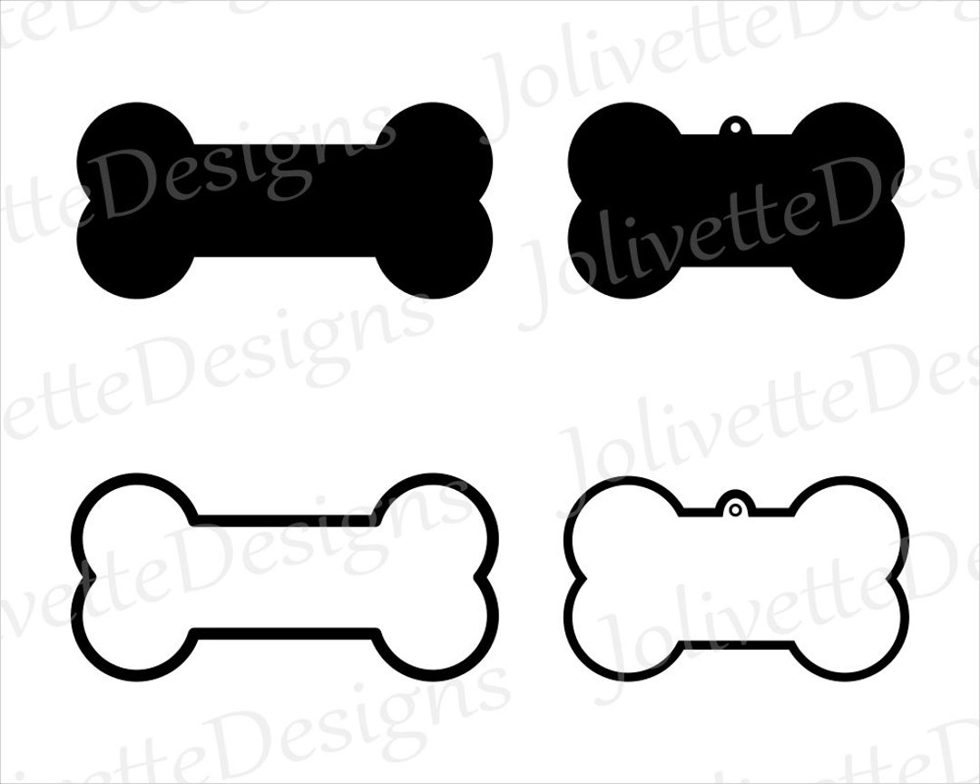 Bone Dog Dog Bone Tag Dog Tag Bones Clip Art Clipart - Etsy