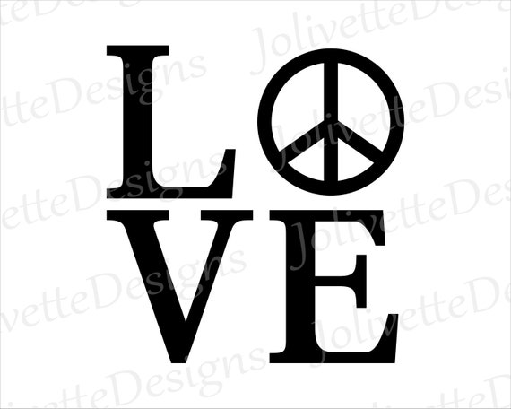 Love Peace Peace Sign Happiness Clip Art Clipart Design | Etsy