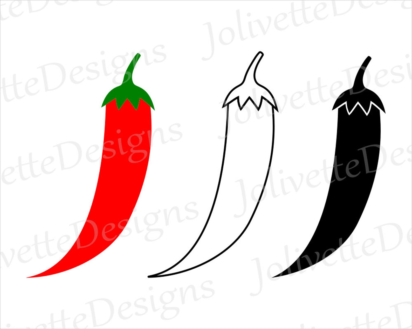 Pepper Chili Jalapeno Hot Red Spicy Clip Art Clipart | Etsy