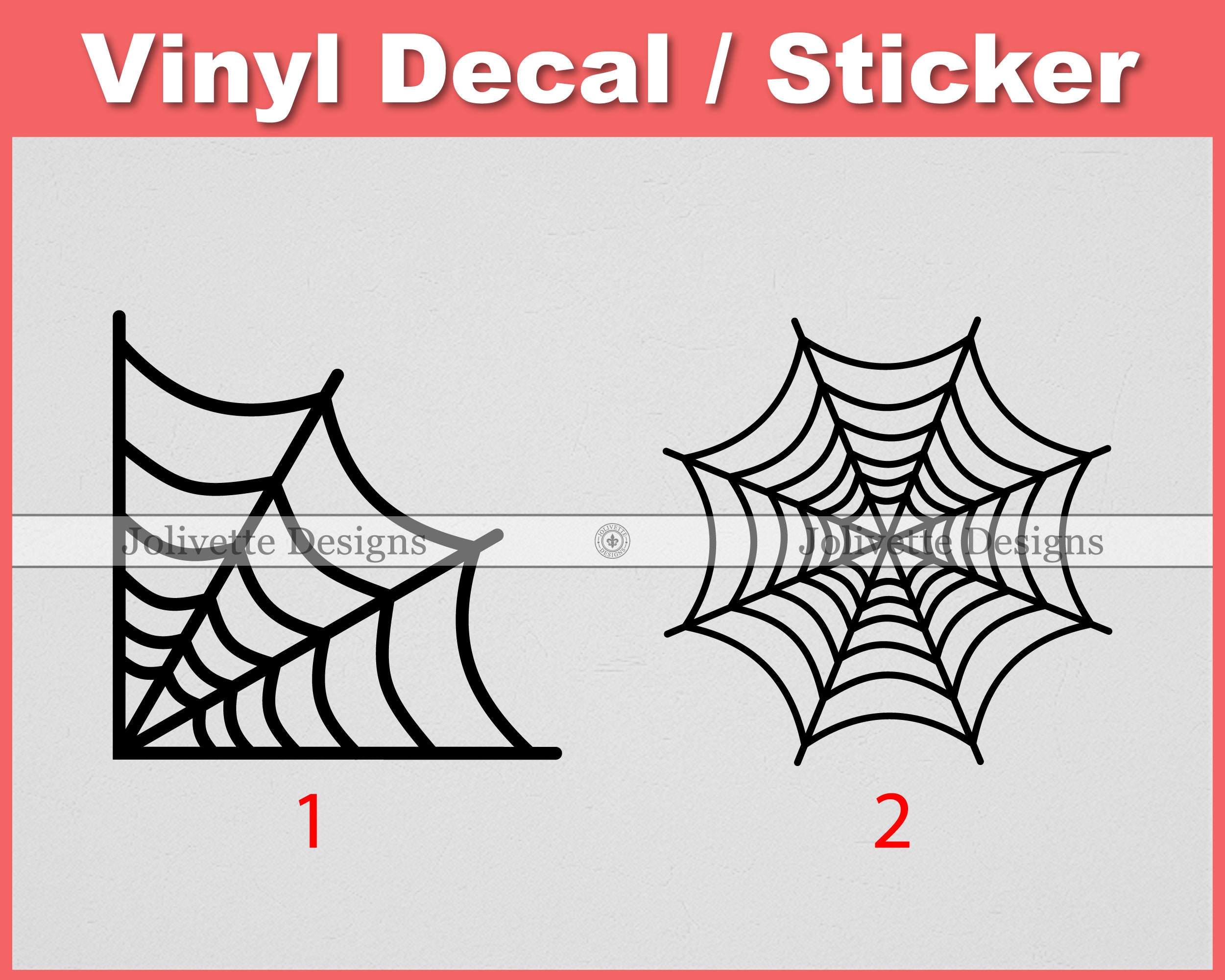 Spiderweb Cobweb Spiders Halloween Webs Cob Decal Car - Etsy