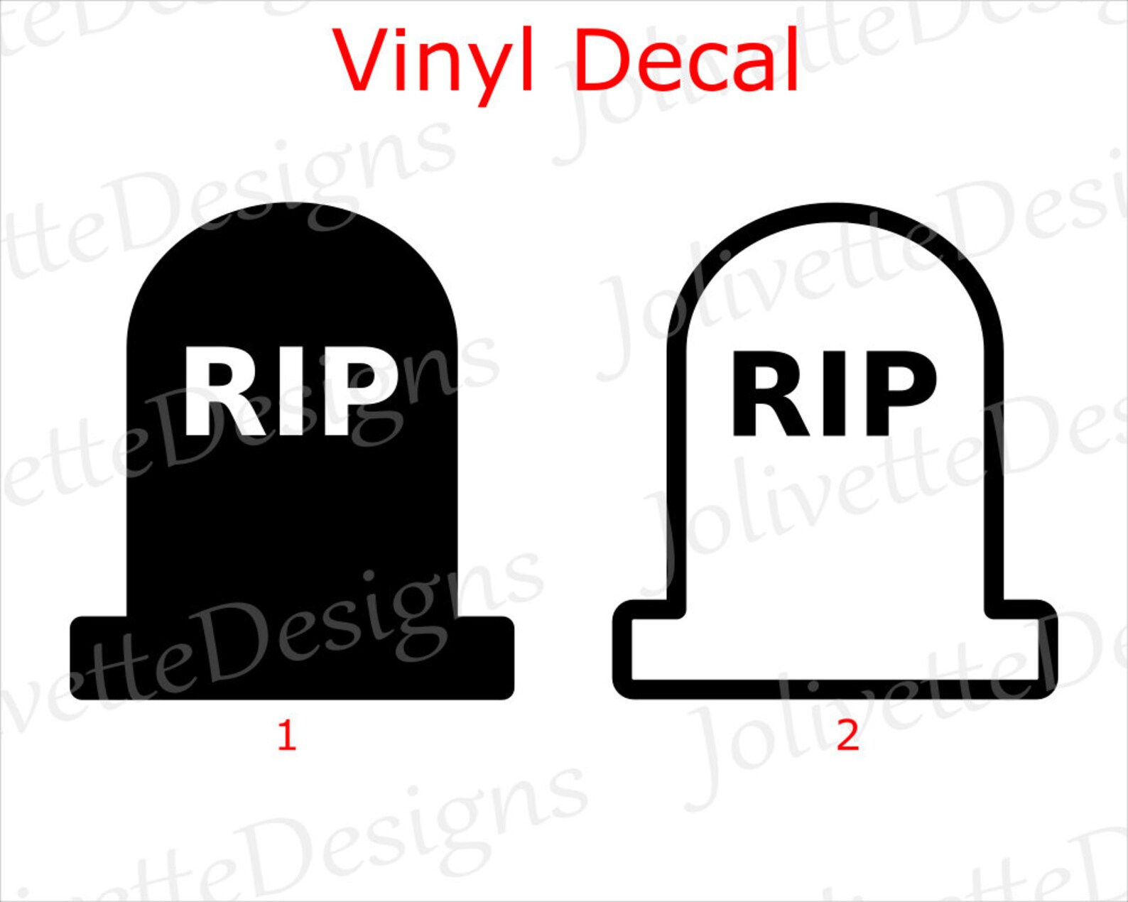 Tombstone Headstone Gravestone RIP Grave Decal Car - Etsy