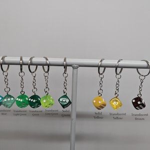 Handmade Dice Keychain, Single D6 Die Keyring, Casino, Gambling, Gaming ...