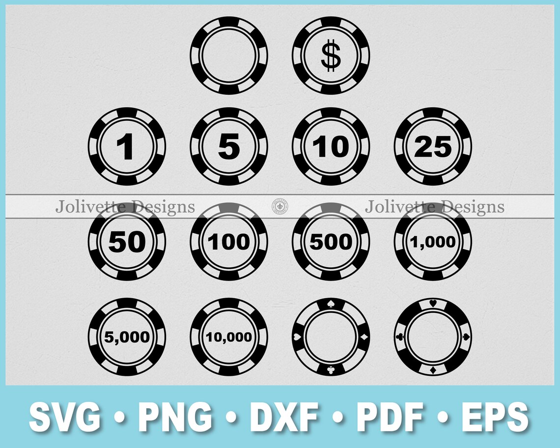 Casino Chips Poker Chip Money Gamble Clip Art Clipart - Etsy