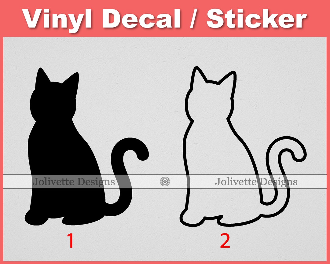 Cat, Kitten, Feline, Kitty, Halloween, Decal, Car Decal, Laptop Decal ...