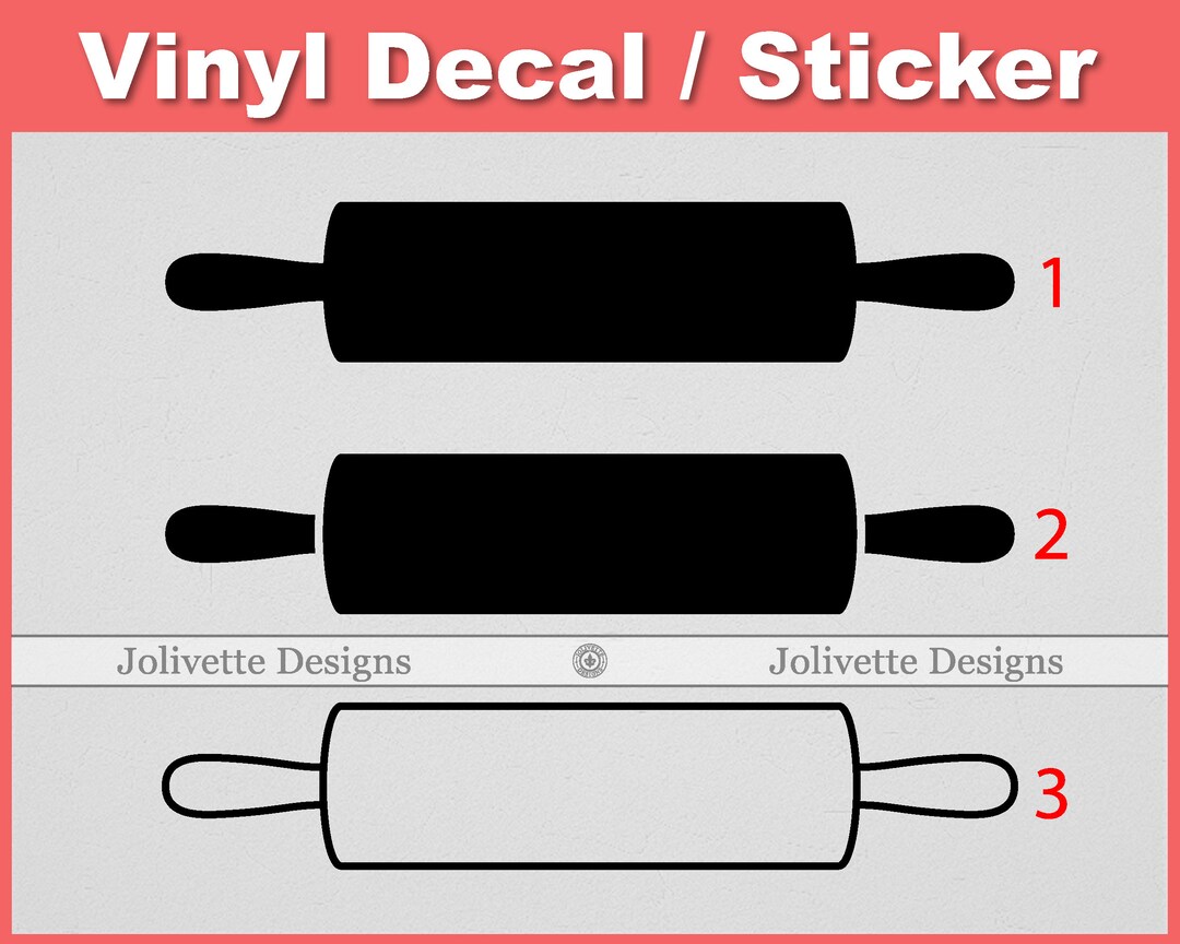 Rolling Pin, Kitchen, Bakery, Chef, Cook, Decal, Car Decal, Laptop ...