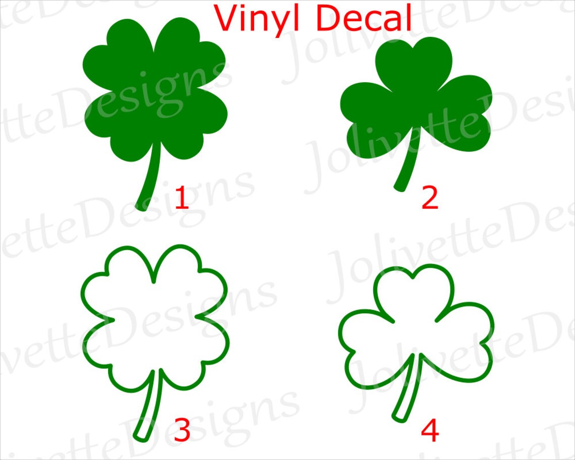 Shamrock Clover Three Leaf Four Leaf St Patricks Day - Etsy