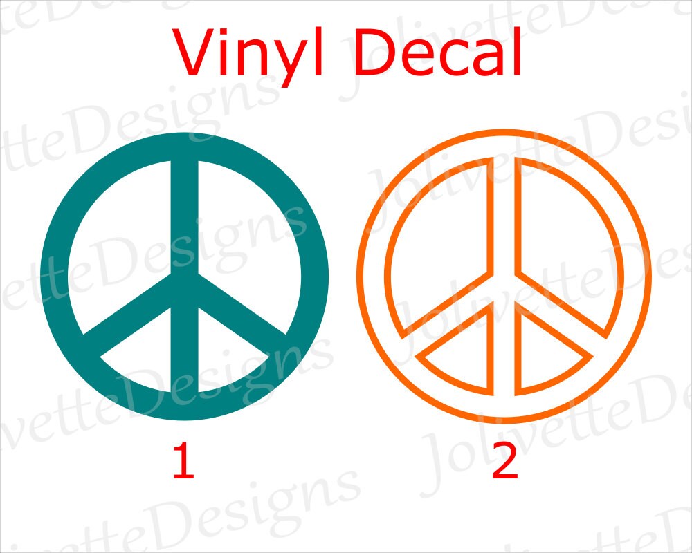 Peace Sign Peace Hippy Decal Car Decal Laptop Decal Yeti | Etsy