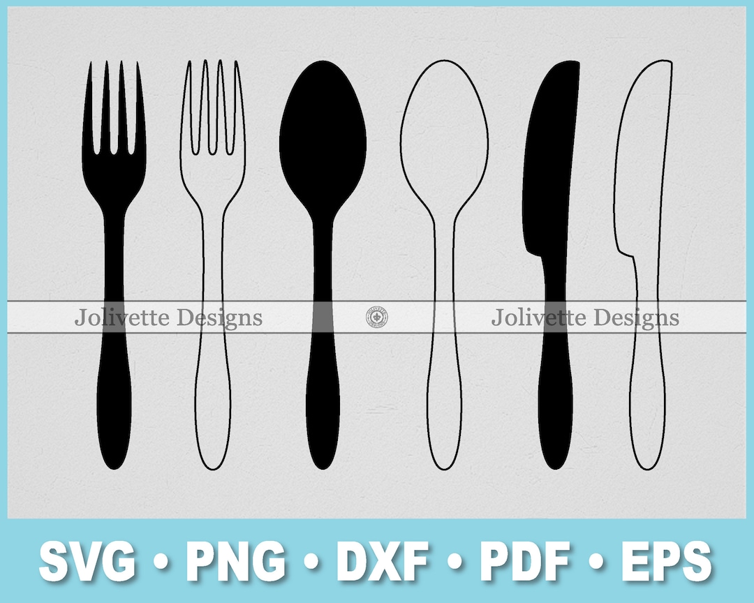 Fork, Spoon, Knife, Utensil, Silverware, Clip Art, Clipart, Design, Svg ...