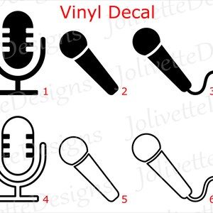 Microphone Mic Music Rap Record Decal Car Decal Laptop - Etsy