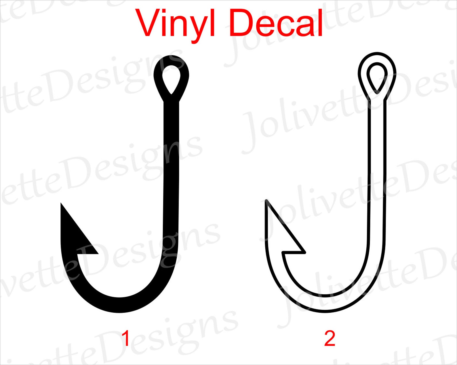 Fish Hook Fishing Nautical Fish Hooks Decal Car Decal - Etsy