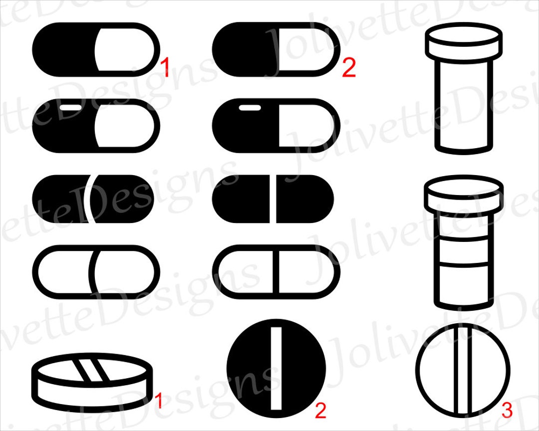 Medicine SVG Pill SVG Pills Doctor Clip Art Clipart - Etsy